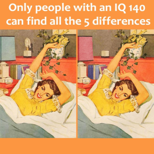 Challenge: Only those with a 140 IQ can identify all 5 differences ...